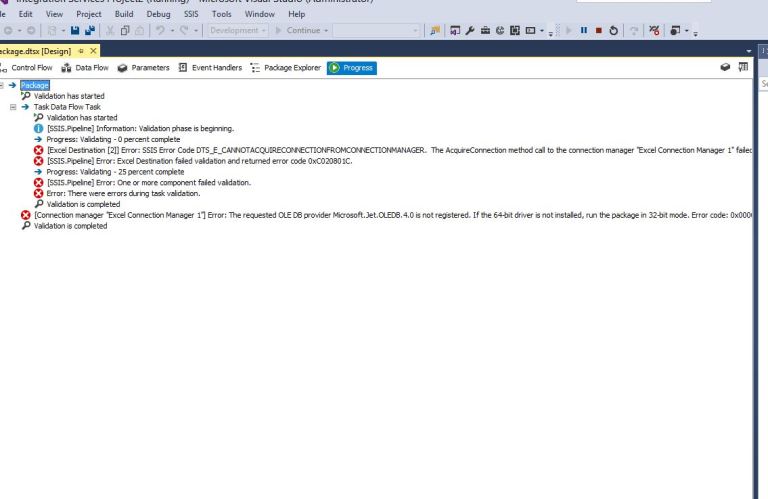 SSIS Error Code: 0xC020801C – Jim Salasek's SQL Server Blog