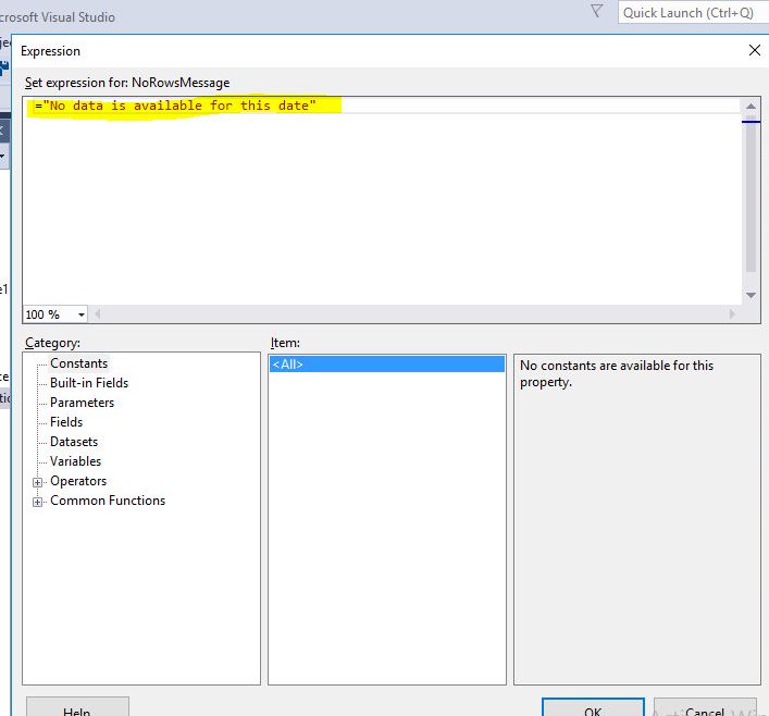 SSRS – Create no rows retrieved message – Jim Salasek's SQL Server Blog