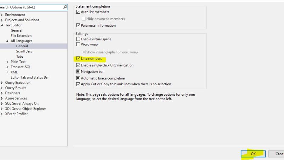 Display row numbers in SSMS – Jim Salasek's SQL Server Blog